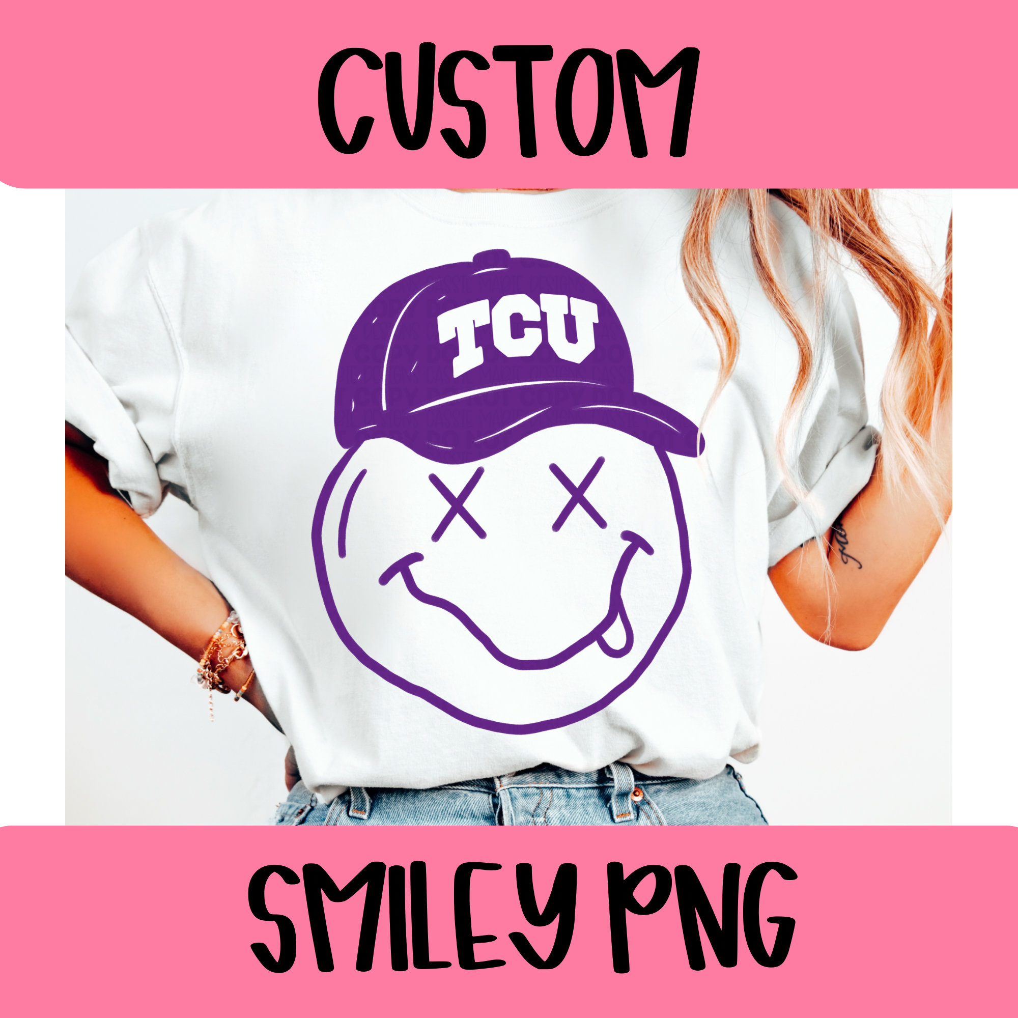 CUSTOM Team Spirit Smiley PNG – Cassie Marie Designs